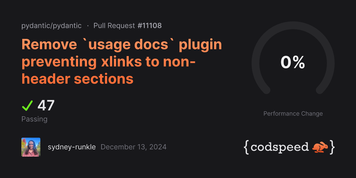 remove-api-docs-plugin - Branch - pydantic/pydantic - CodSpeed