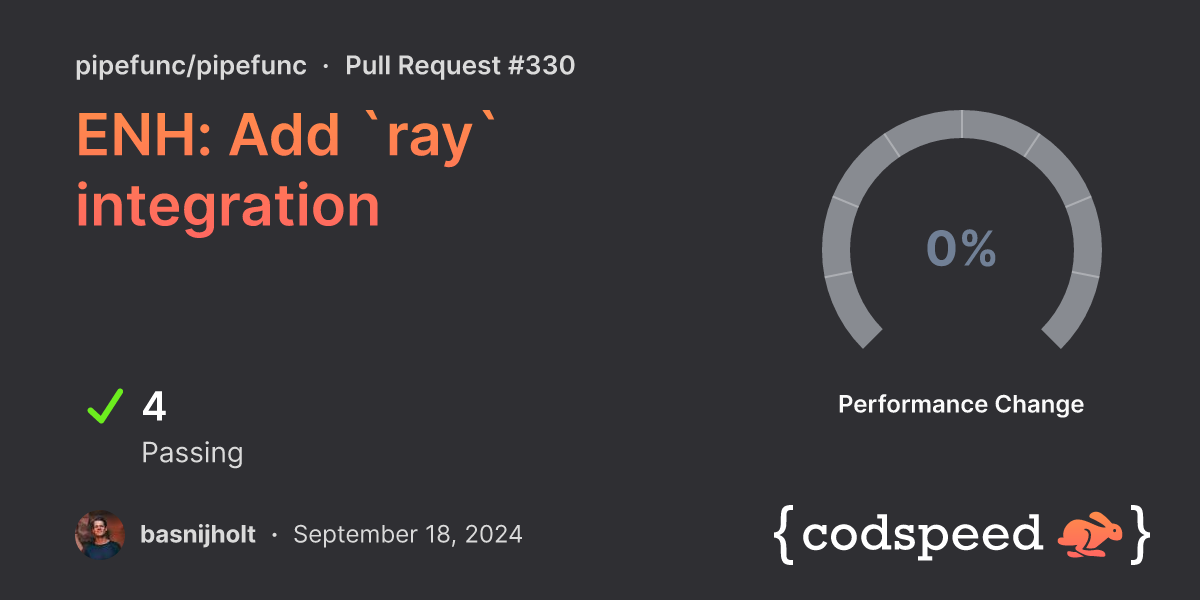 ray - Branch - pipefunc/pipefunc - CodSpeed